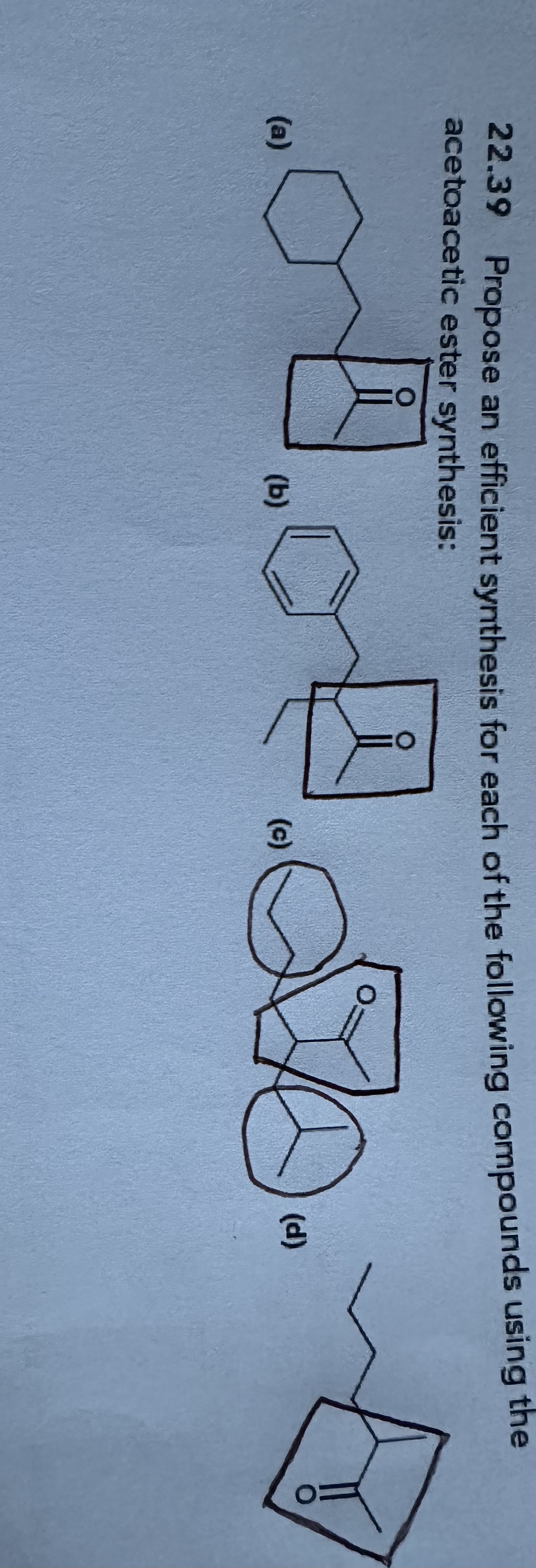 Solved Propose an efficient synthesis for each of the | Chegg.com