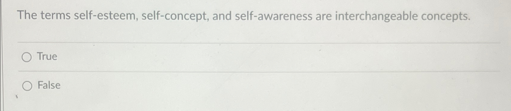 Solved The terms self-esteem, self-concept, and | Chegg.com
