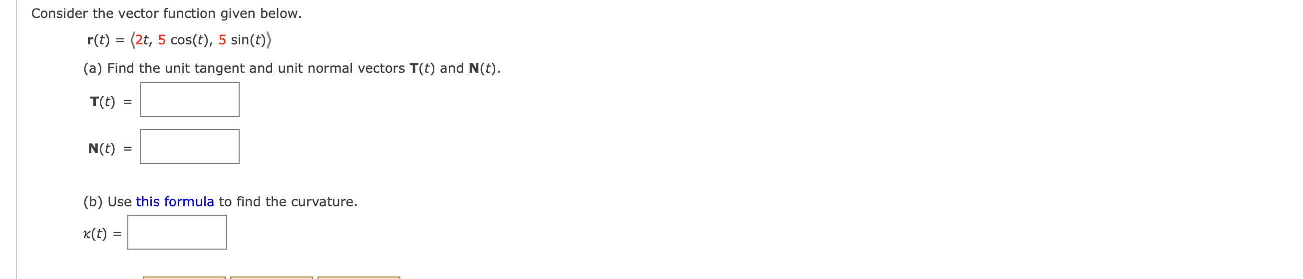 Solved Consider The Vector Function Given