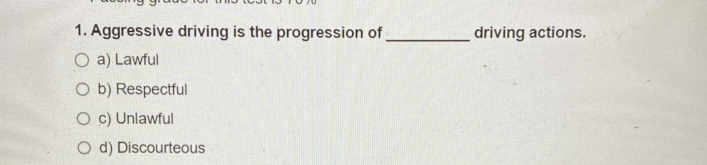 Solved Aggressive driving is the progression of q, ﻿driving | Chegg.com