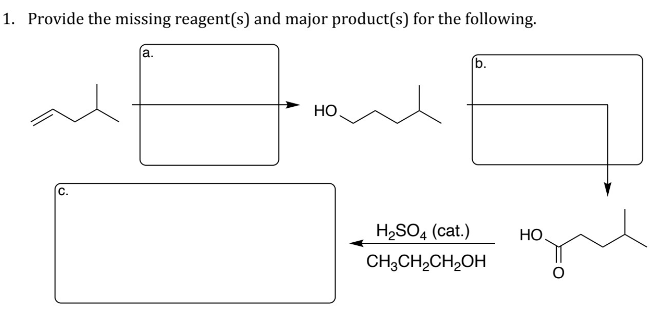 Solved Provide the missing reagent(s) ﻿and major product(s) | Chegg.com