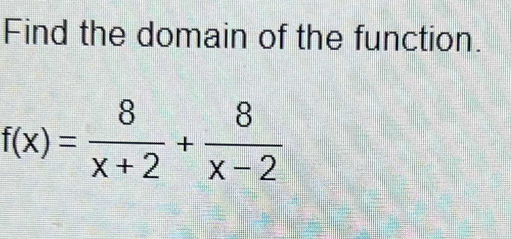 Solved Find The Domain Of The Function F X 8x 2 8x 2