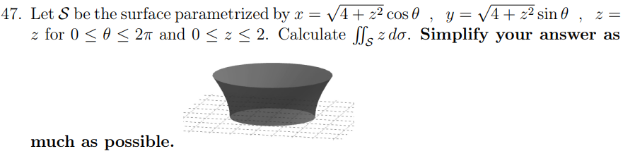 Solved Let S ﻿be the surface parametrized by | Chegg.com