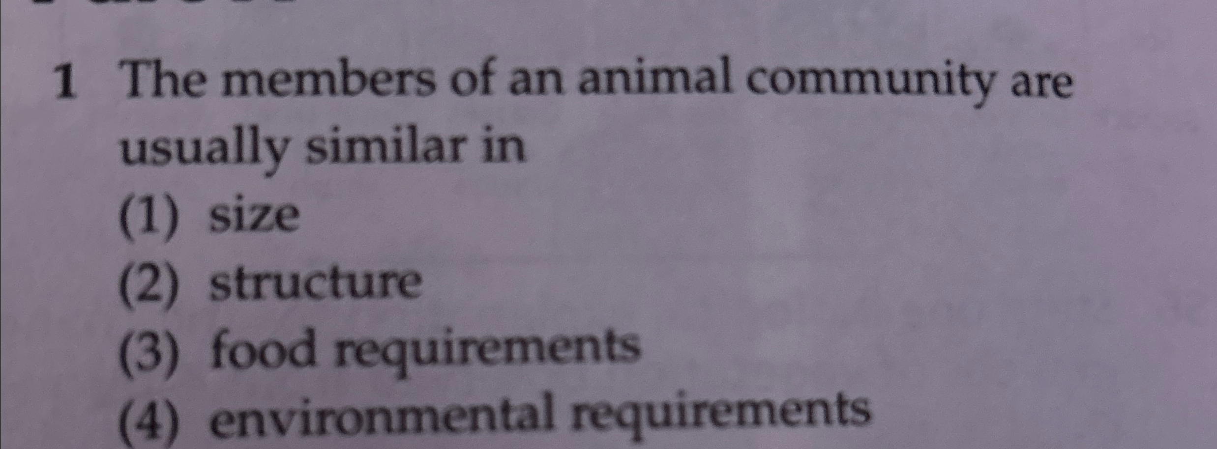 Solved 1 ﻿The members of an animal community are usually | Chegg.com