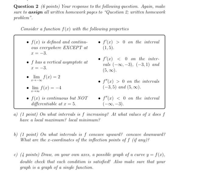 Solved Question 2 (6 points) Your response to the following | Chegg.com Solved Question 2 (6 points) Your response to the following | Chegg.com