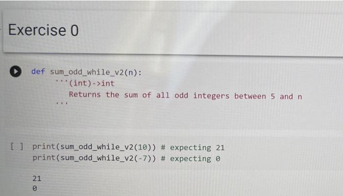 Solved Programming Exercise O Completeſ the function | Chegg.com