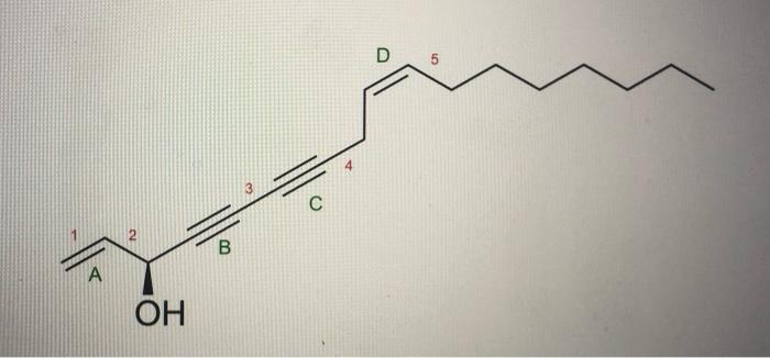 Solved Falcarinol is an unsaturated fatty alcohol that can | Chegg.com