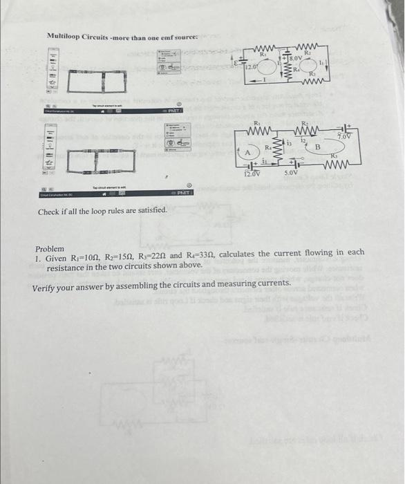 Solved Multiloop Circuits -more than one emf source: aa | Chegg.com