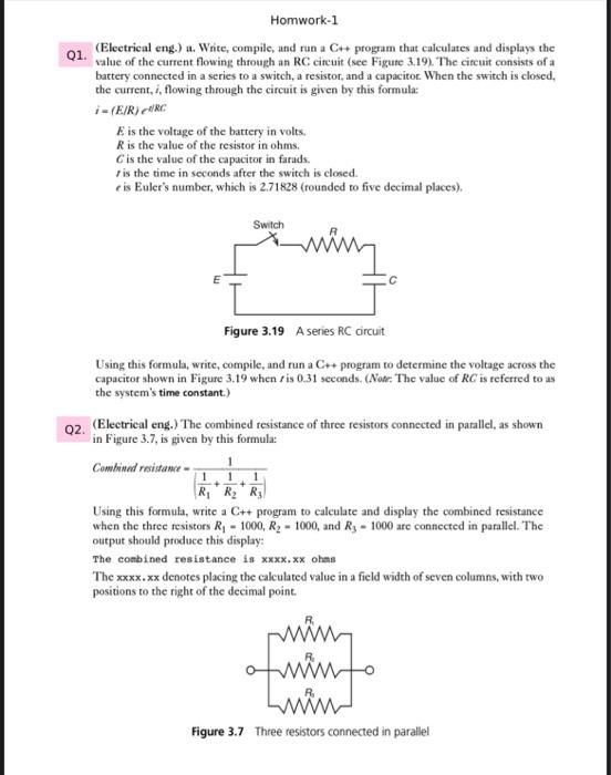 Solved 01. Homwork-1 (Electrical eng.) a. Write, compile, | Chegg.com Solved 01. Homwork-1 (Electrical eng.) a. Write, compile, | Chegg.com