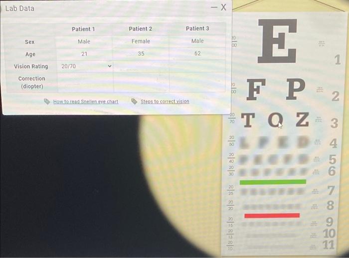 Solved Lab Data X Patient 1 Patient 2 Patient 3 Sex Male Chegg