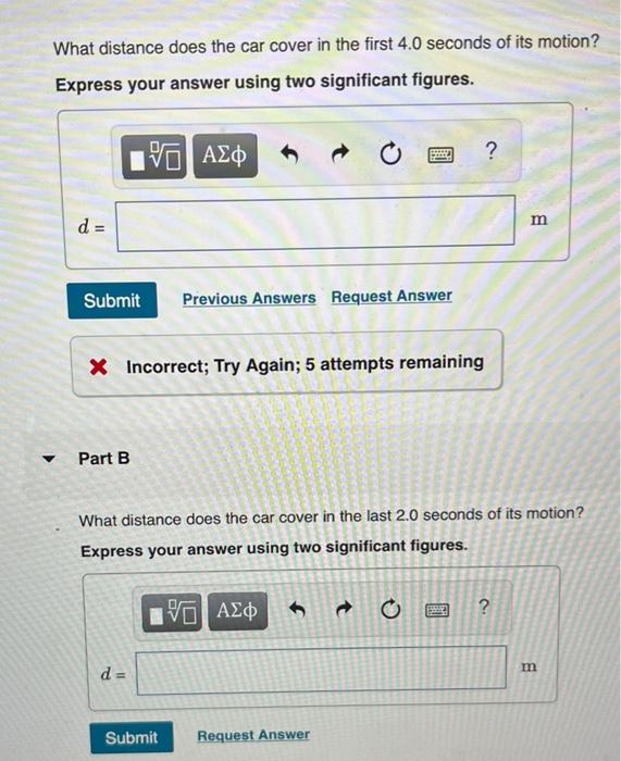 Solved A car in stop-and-go traffic starts at rest, moves | Chegg.com