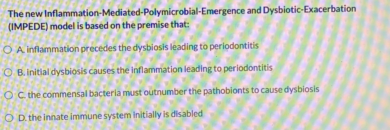 Solved The new Inflammation-Mediated-Polymicrobial-Emergence | Chegg.com