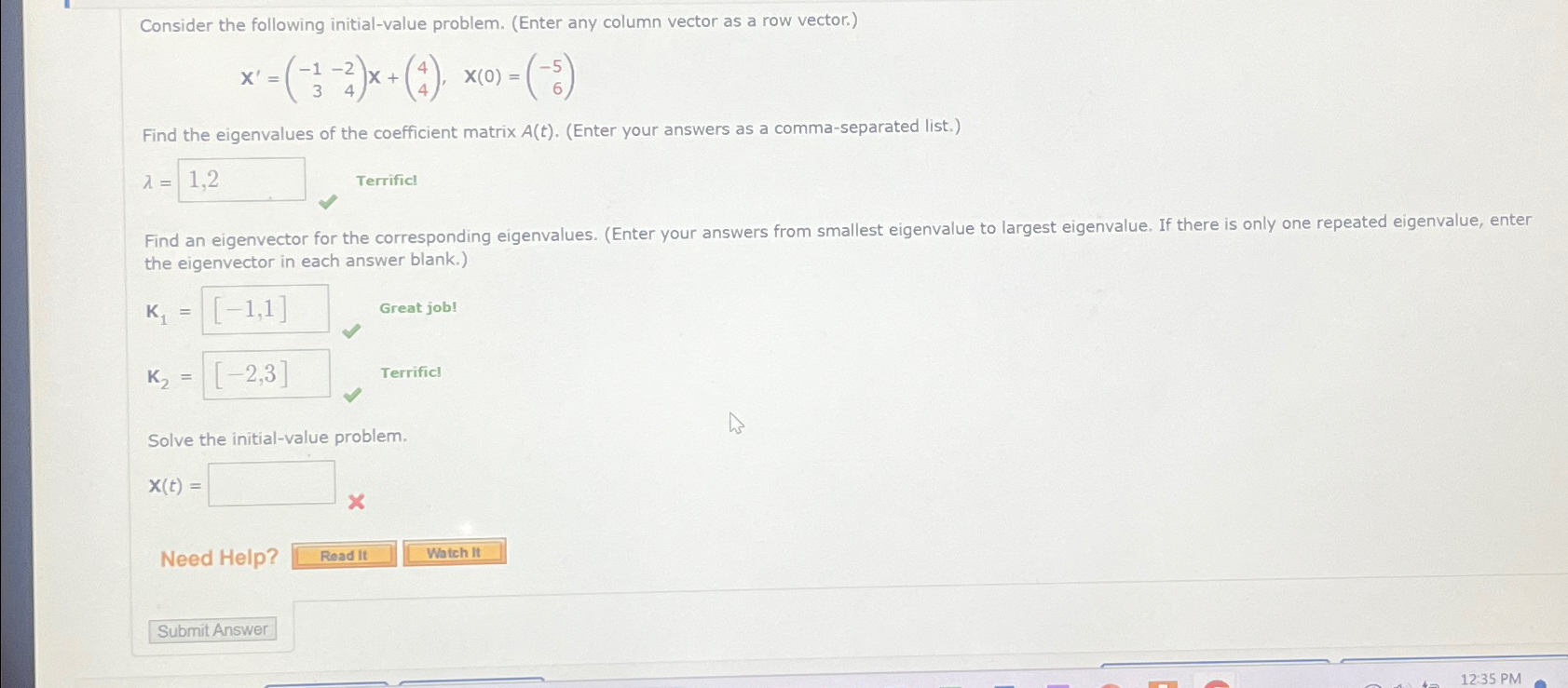 Solved Consider the following initial-value problem. (Enter | Chegg.com