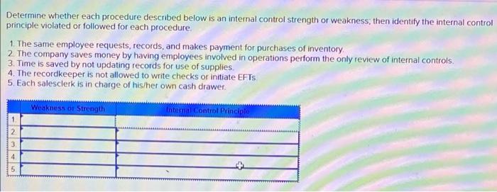 Solved Determine whether each procedure described below is | Chegg.com