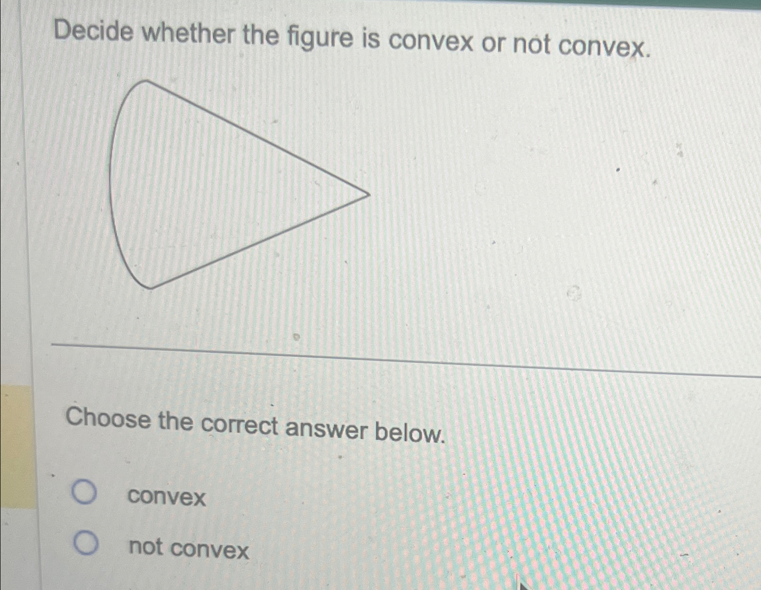 Solved Decide whether the figure is convex or not | Chegg.com
