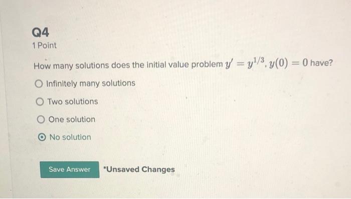 Solved How many solutions does the initial value problem | Chegg.com