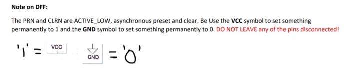 Solved Note on DFF: The PRN and CLRN are ACTIVE_LOW, | Chegg.com