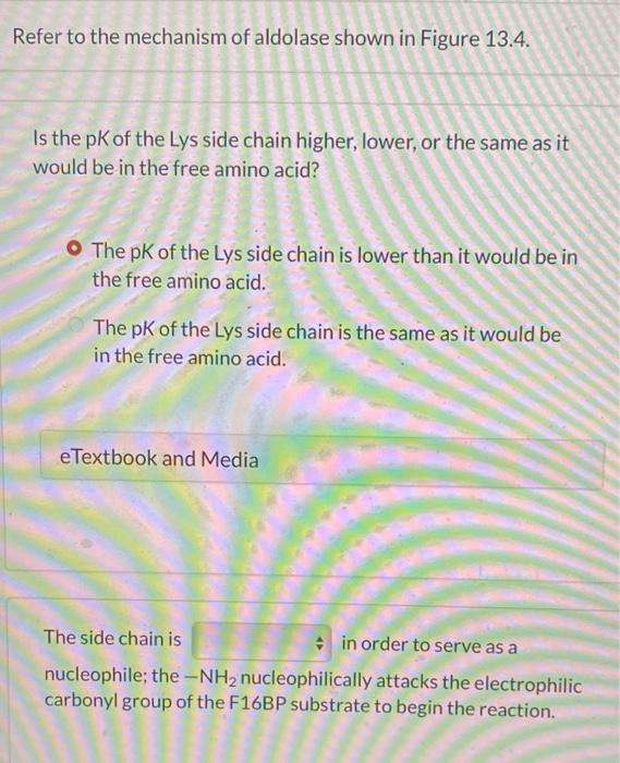 Refer to the mechanism of aldolase shown in Figure | Chegg.com