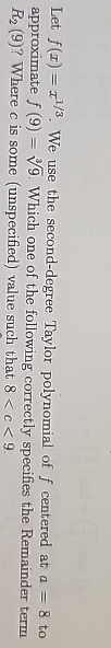 Solved Let F X X13 we Use The Second Degree Taylor