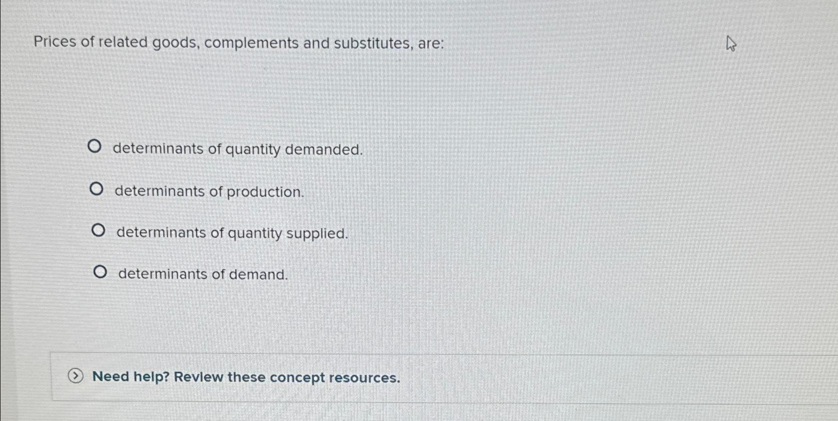 Solved Prices of related goods, complements and substitutes, | Chegg.com