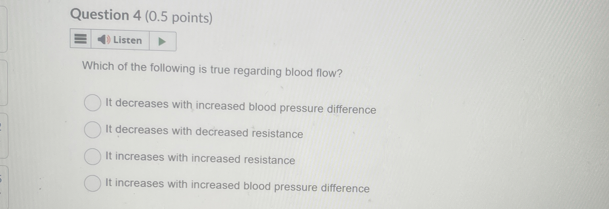 Solved Question 4 ( 0.5 points)ListenWhich of the following | Chegg.com Solved Question 4 ( 0.5 points)ListenWhich of the following | Chegg.com