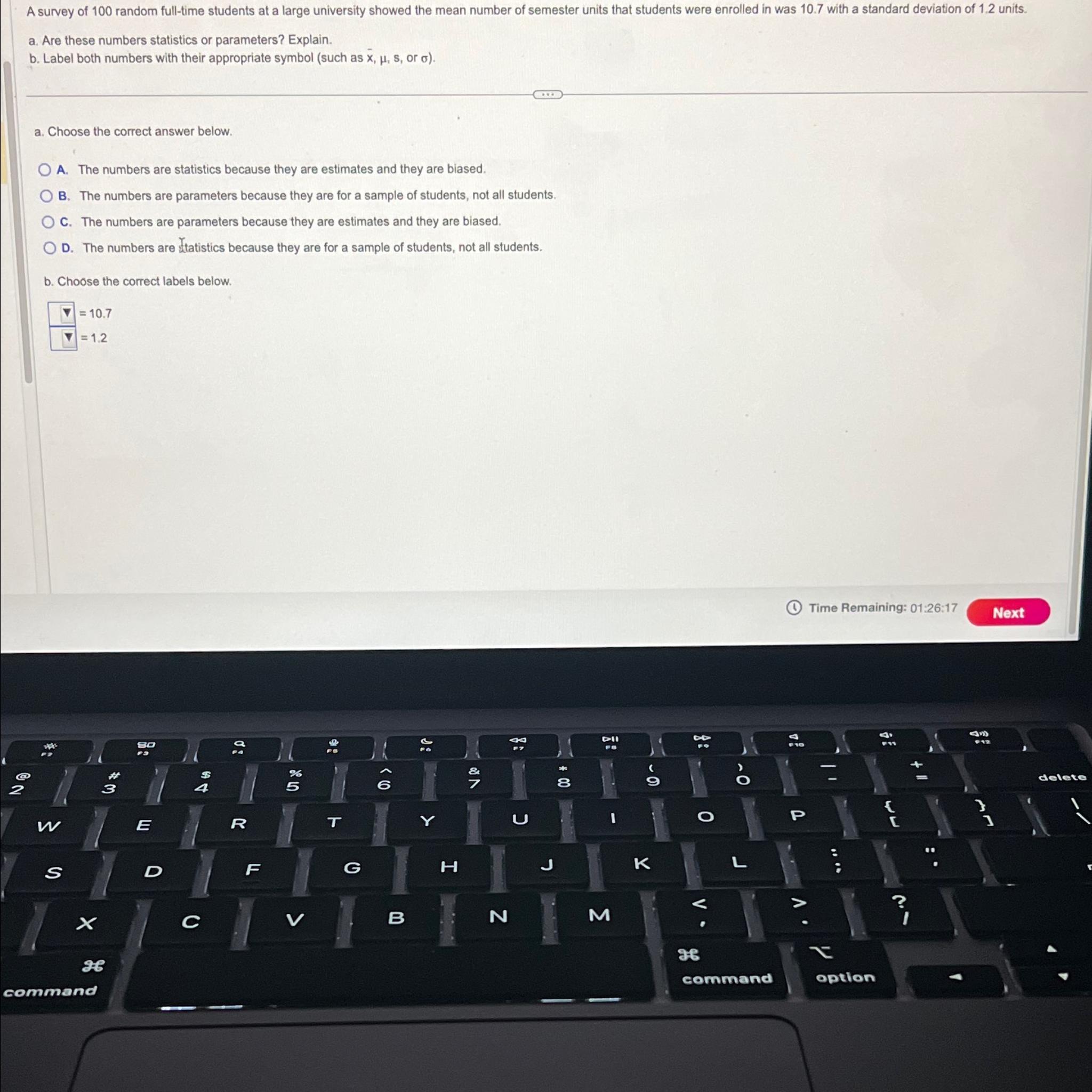 Solved a. ﻿Are these numbers statistics or parameters? | Chegg.com