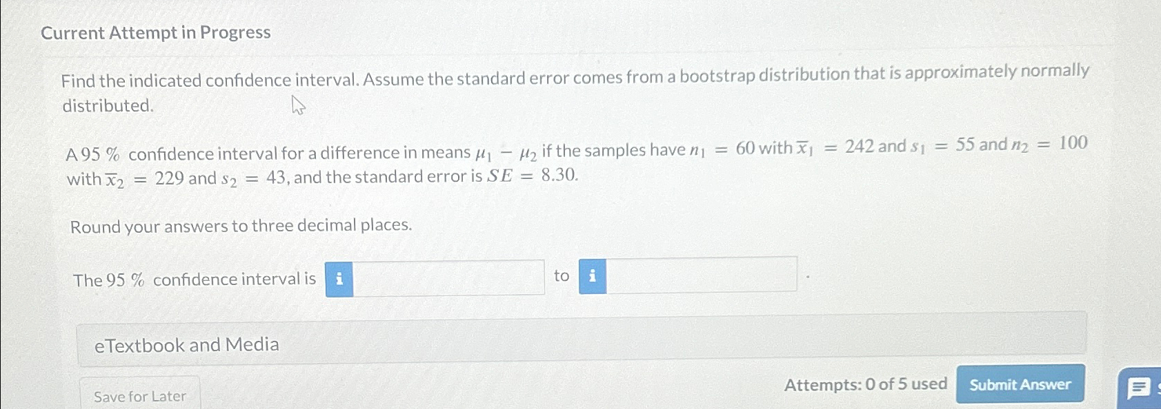 Solved Current Attempt in ProgressFind the indicated | Chegg.com