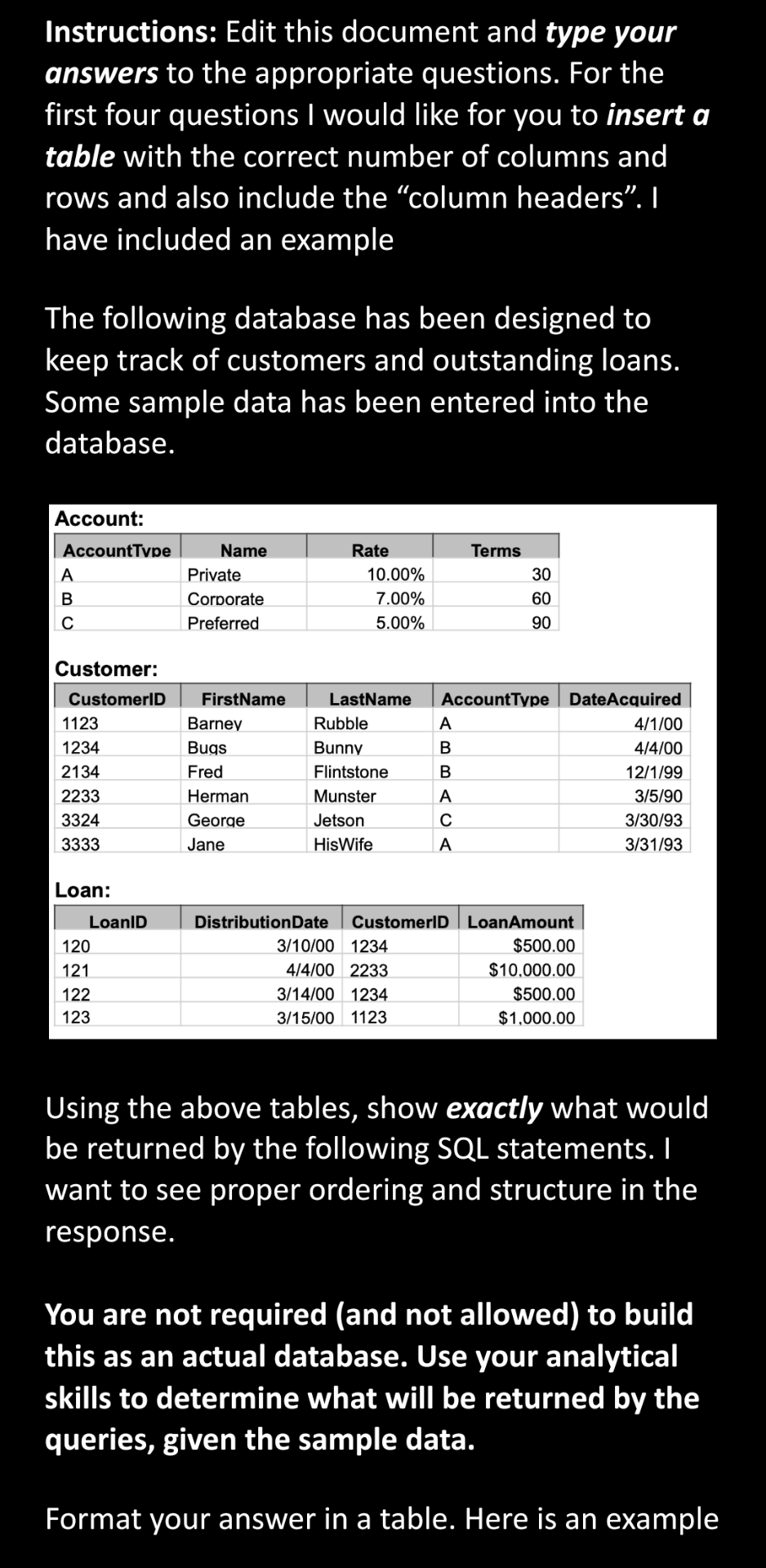 Solved Instructions: Edit this document and type your | Chegg.com