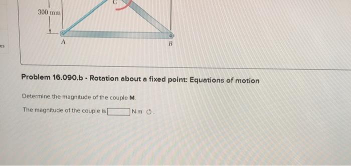 Solved Required information Problem 16.090 - Rotation about | Chegg.com