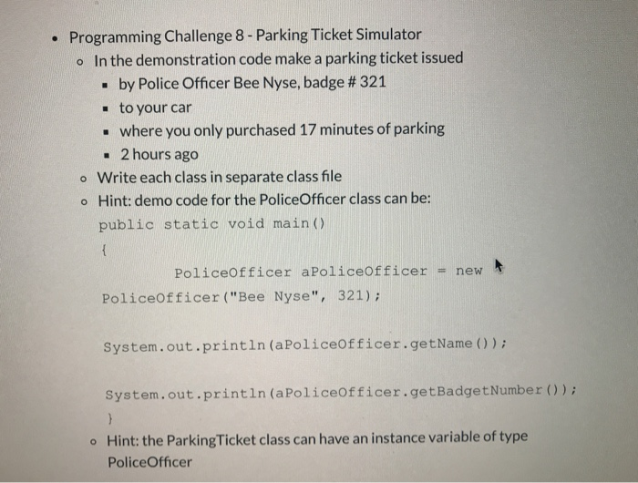 Solved 8. Parking Ticket Simulator For this assignment you | Chegg.com