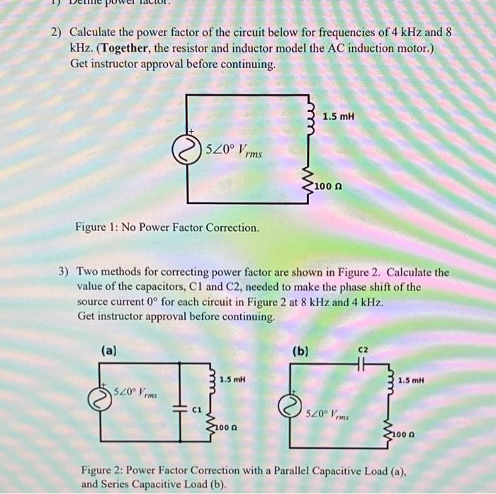 Solved 2) Calculate the power factor of the circuit below | Chegg.com