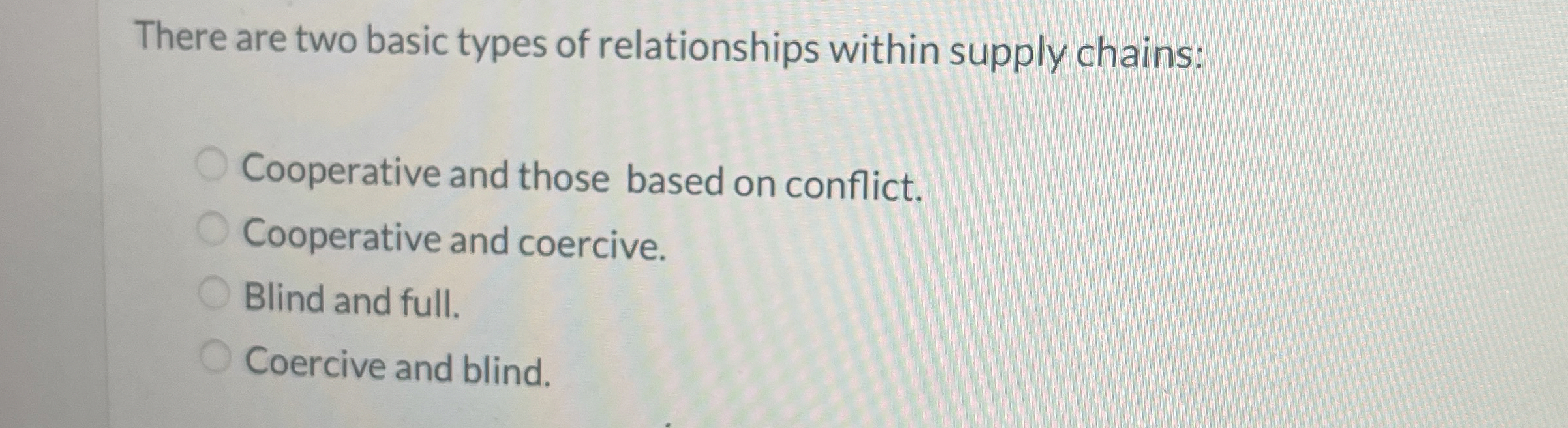 Solved There are two basic types of relationships within | Chegg.com