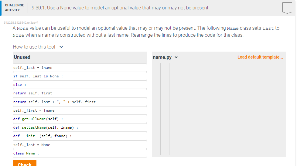 Solved A None value can be useful to model an optional value | Chegg.com