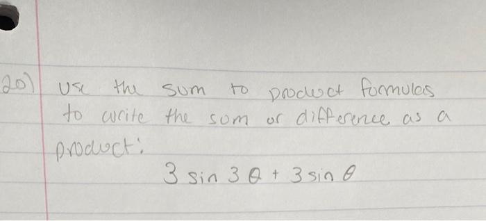 Solved product formulas use the sum to write the som or | Chegg.com