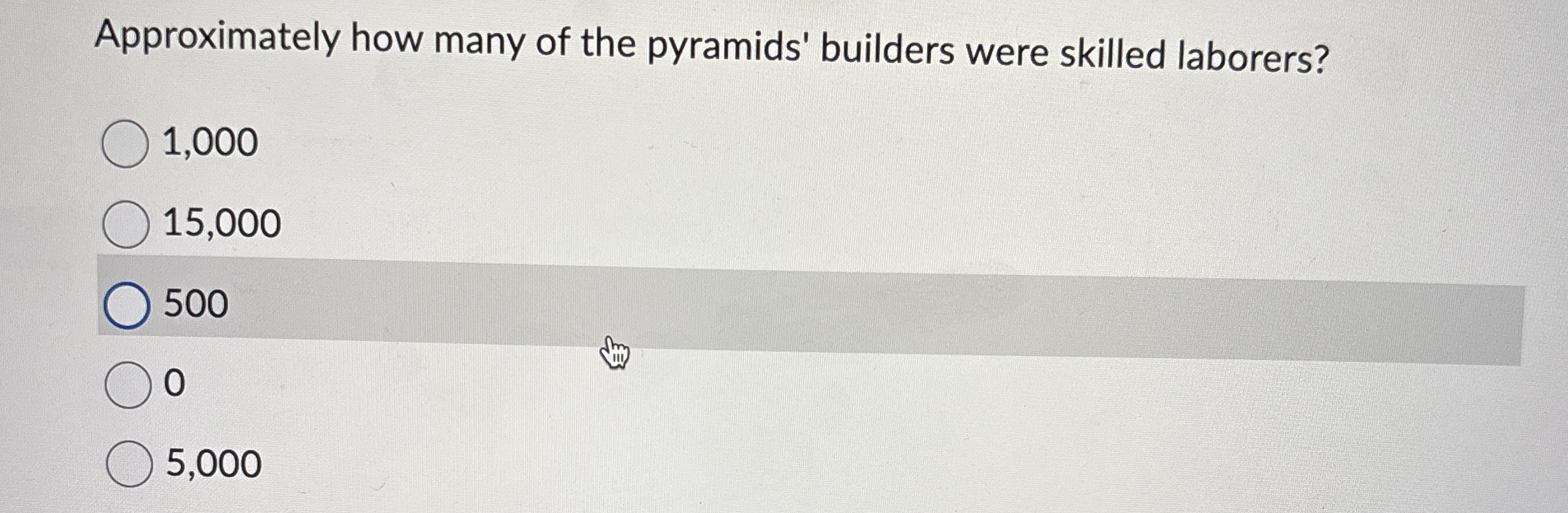 Solved Approximately how many of the pyramids' builders were | Chegg.com