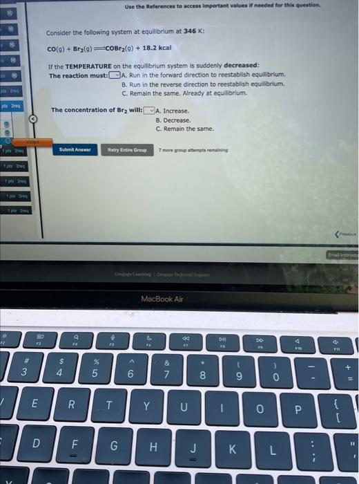 Solved Consider the following system at equilibrium at 573 K | Chegg.com