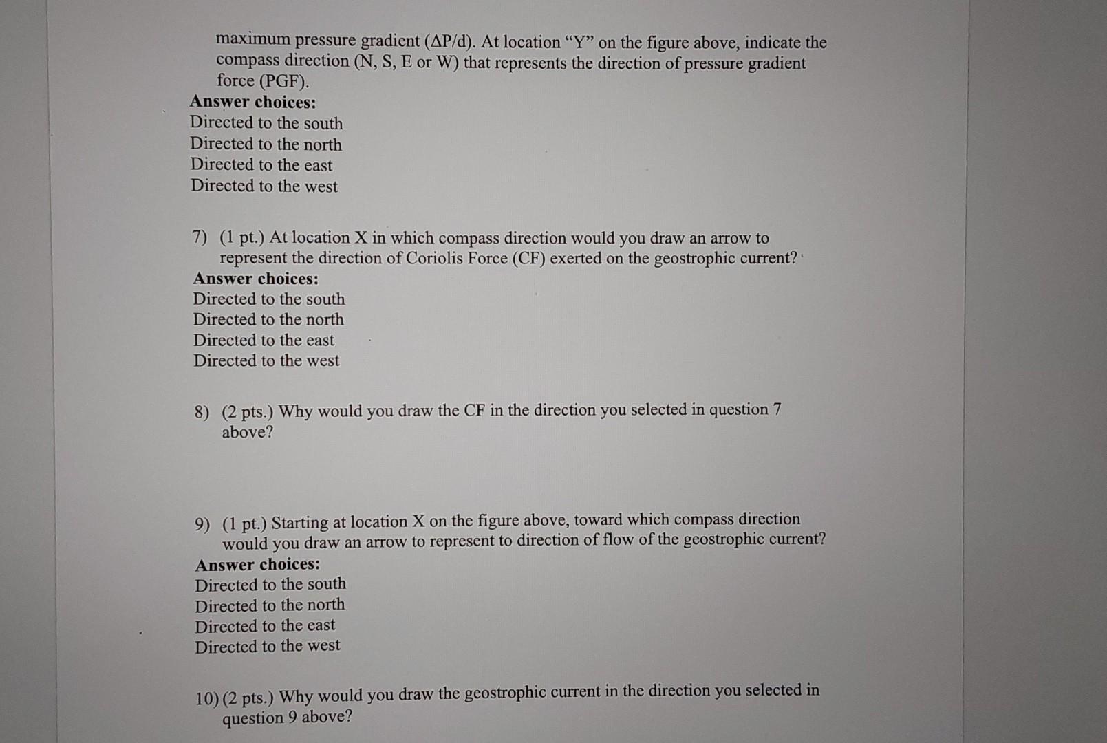 Solved Part 2 Sea Surface Height And Geostrophic Currents