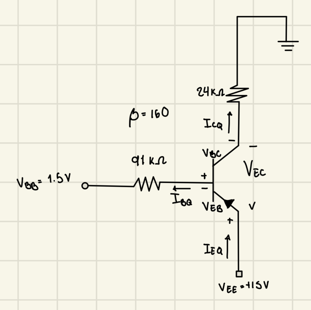 Solved find the emitter, base and collector (Ie,Ib,Ic) ﻿and | Chegg.com