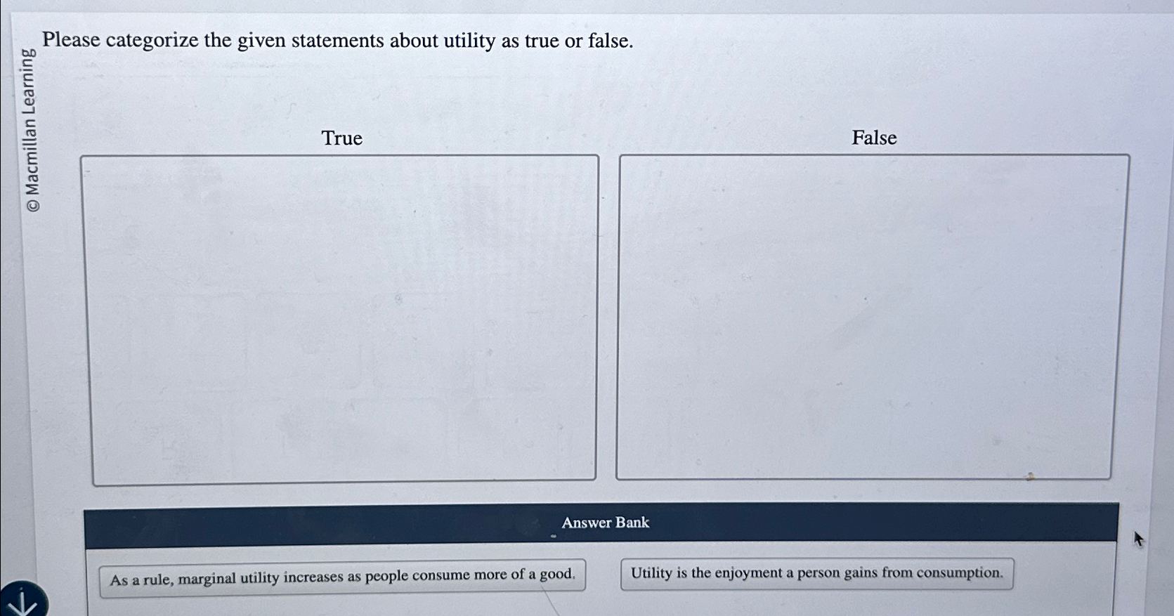 Solved Please categorize the given statements about utility | Chegg.com