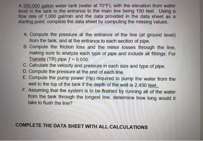 Solved Very important asisgnment. Please complete data sheet | Chegg.com