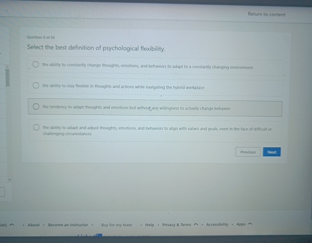 Solved Return to contentQuestion 6 ﻿of 50Select the best | Chegg.com