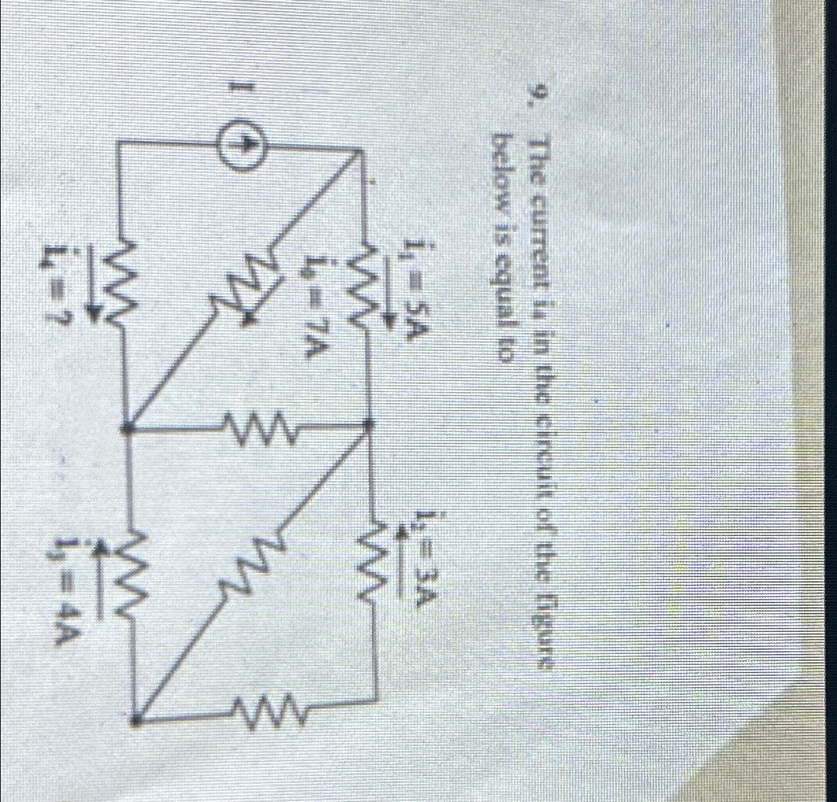 Solved The current I4 ﻿in the circuit of the figure below is | Chegg.com