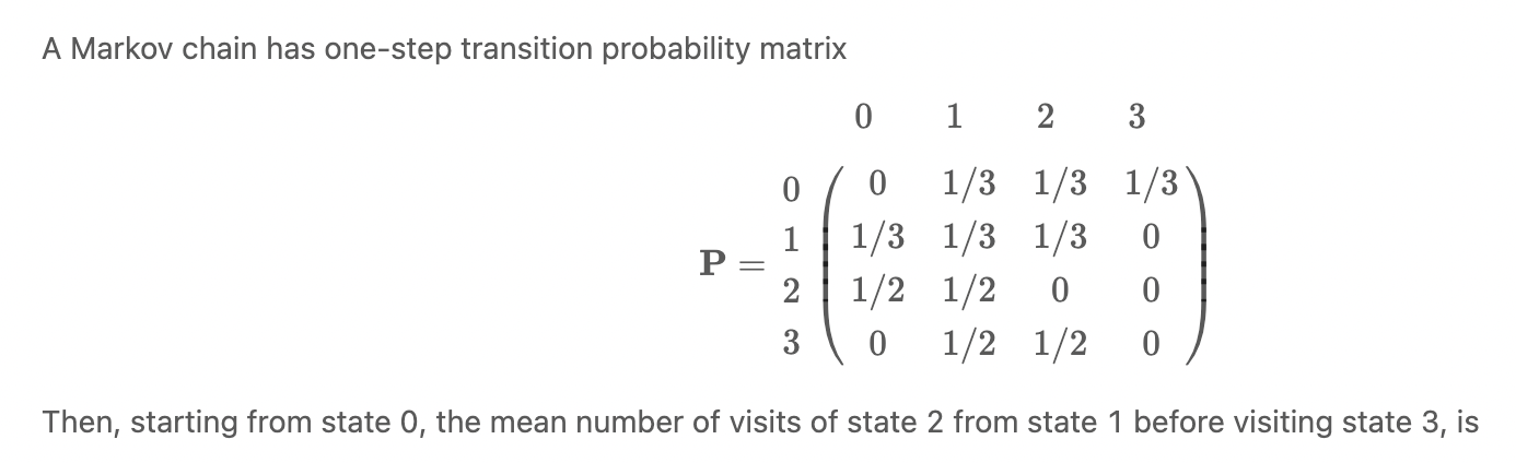 Solved A Markov chain has one-step transition probability | Chegg.com