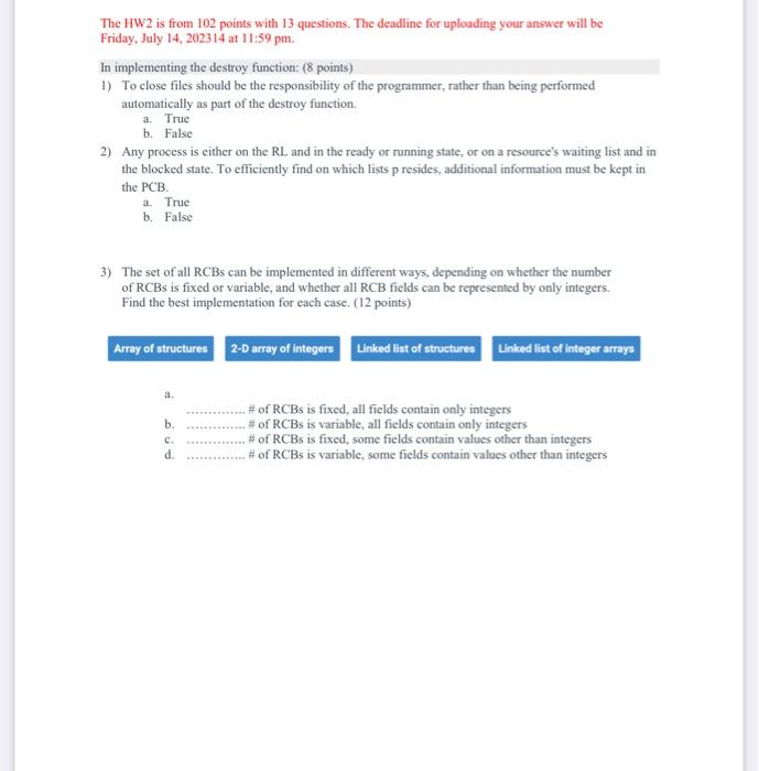 Solved The HW2 is from 102 points with 13 questions. The | Chegg.com