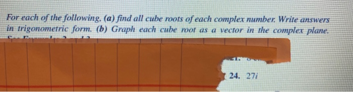 Solved 24.27 For each of the following, (a) find all cube | Chegg.com