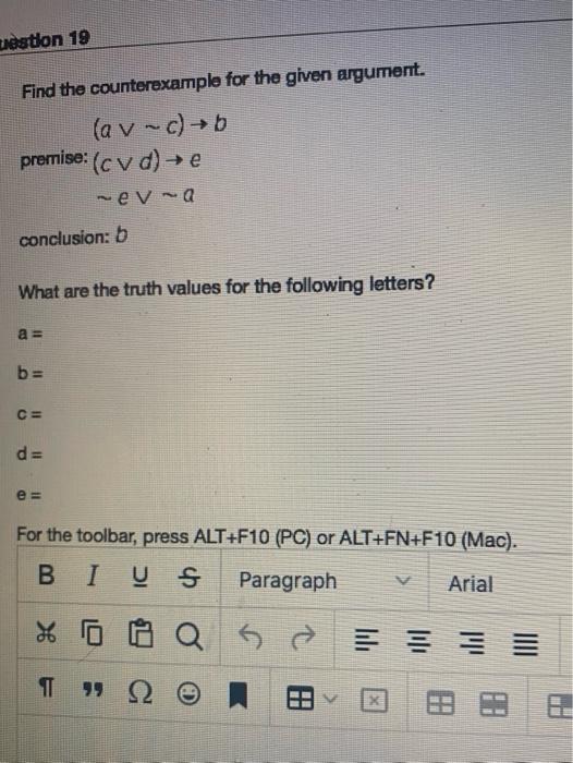 Solved sestion 19 Find the counterexample for the given | Chegg.com