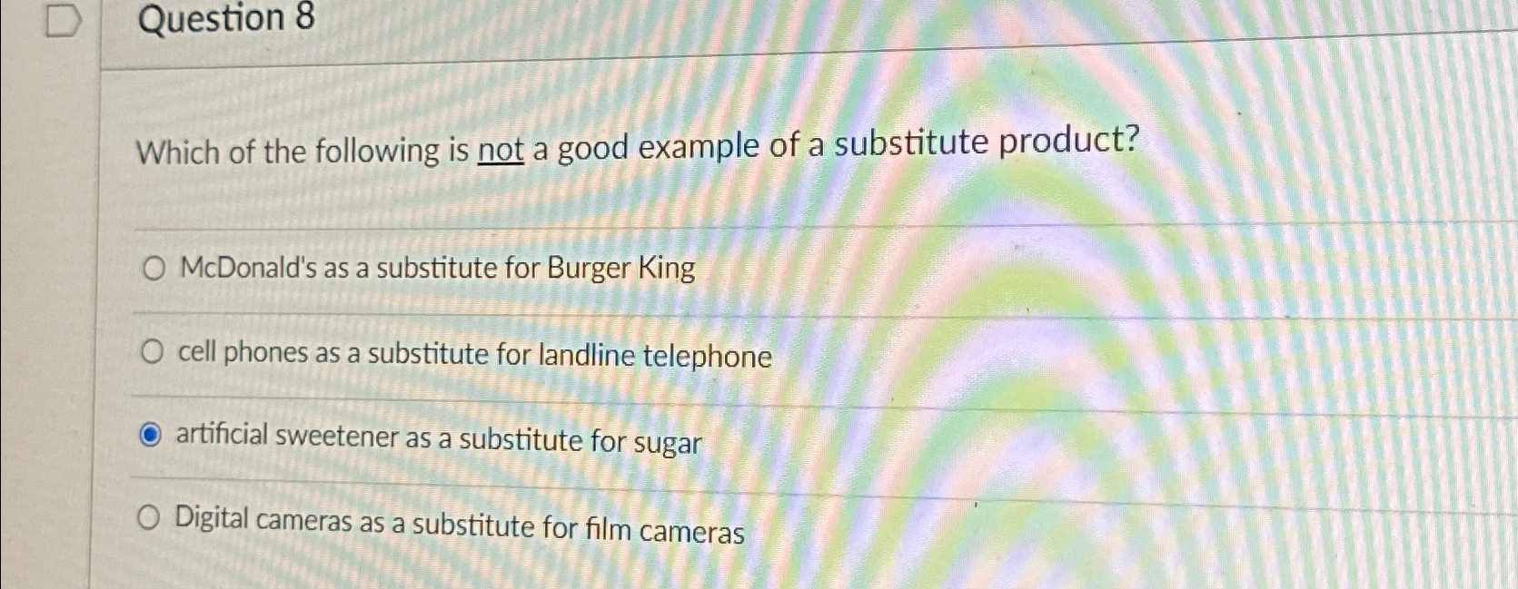Solved Question 8Which of the following is not a good | Chegg.com
