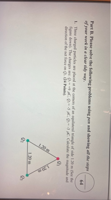 Solved Part B. Please solve the following problems using pen | Chegg.com