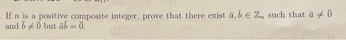 Solved If n is a positive conposite integer, prove that | Chegg.com