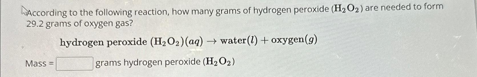 Solved According to the following reaction, how many grams | Chegg.com